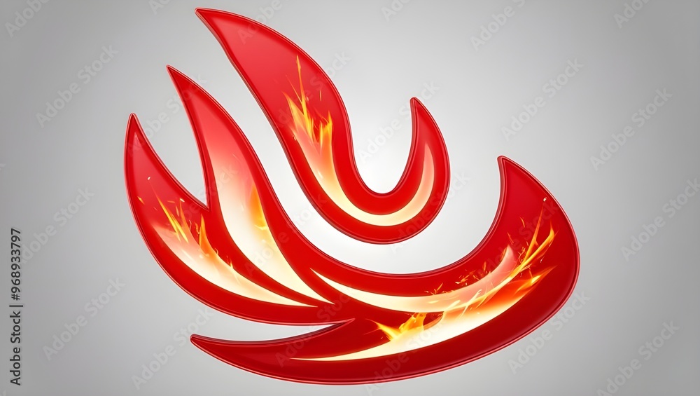 Orange Flame Icon with Bold Outline for Graphic and Digital Media ...