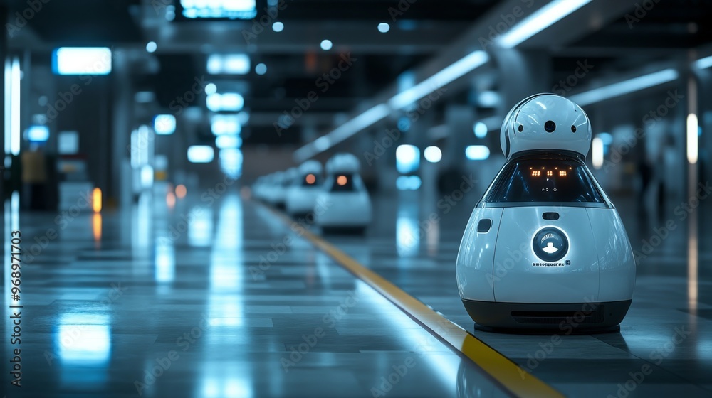 Futuristic AI-powered airports with automated check-in and baggage ...