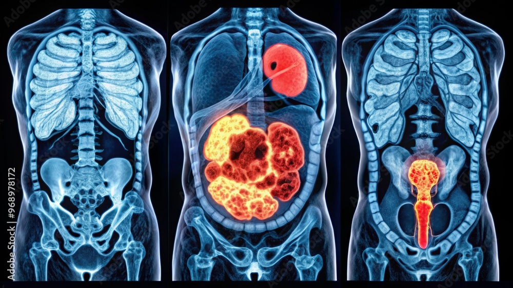 "Appendicitis CT scan images show enlarged inflamed appendix ...