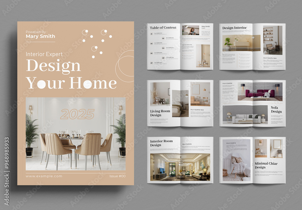 Interior Book Template Layout Stock Template | Adobe Stock