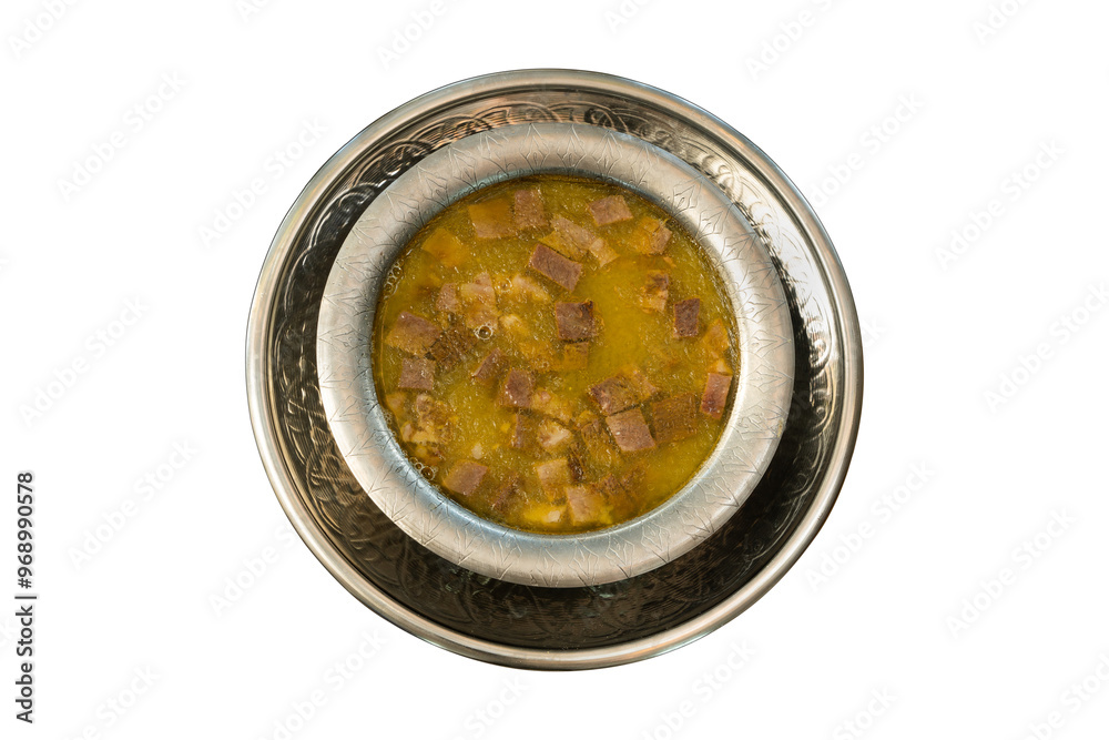 Top view, Traditional delicious Turkish food, Turkish traditional tripe ...