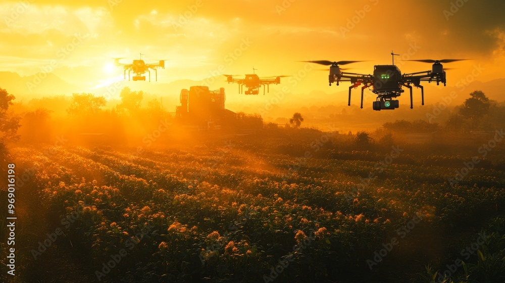 Autonomous AI-guided farming drones planting and watering crops: Drones ... Autonomous AI-guided farming drones planting and watering crops: Drones ...
