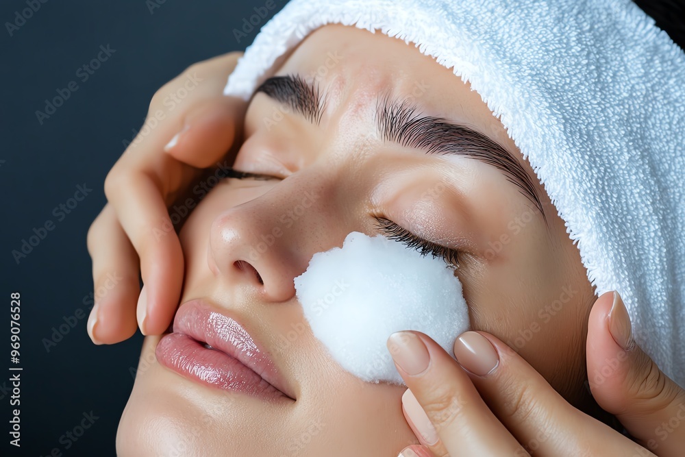 Acne cyst being treated with a cold compress, showing how to reduce ...