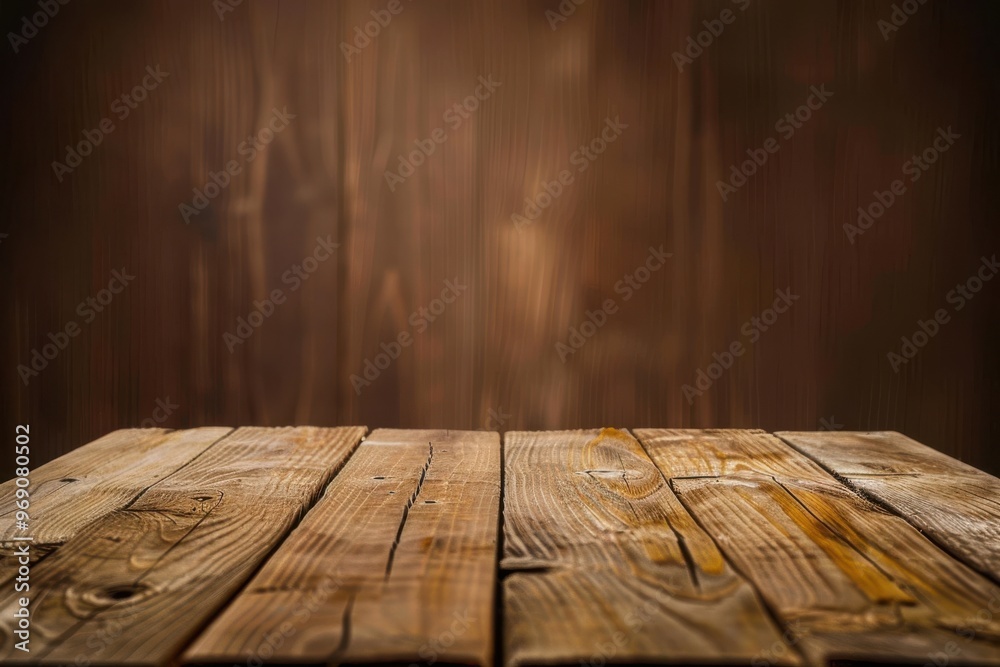 Empty wood table with dark vertical table background Empty wood table ...