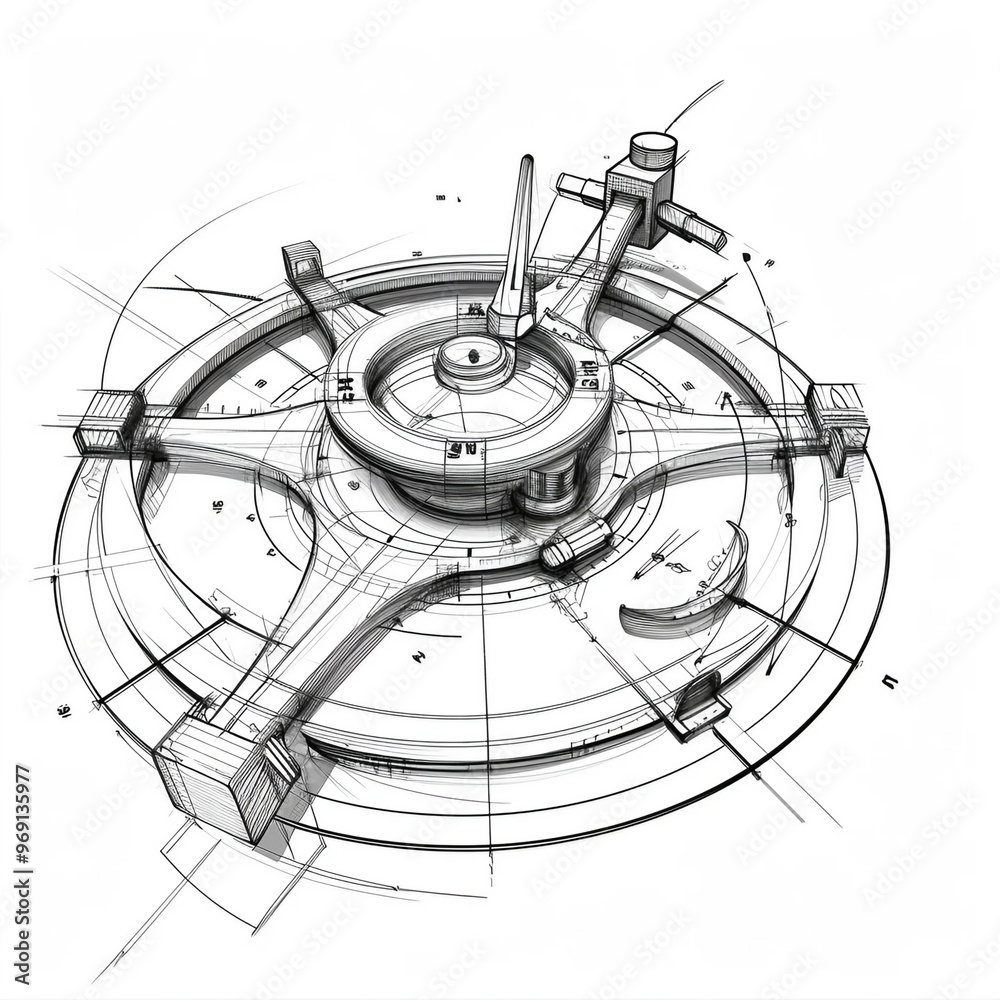 vintage compass illustration, black and white nautical chart, realistic ...