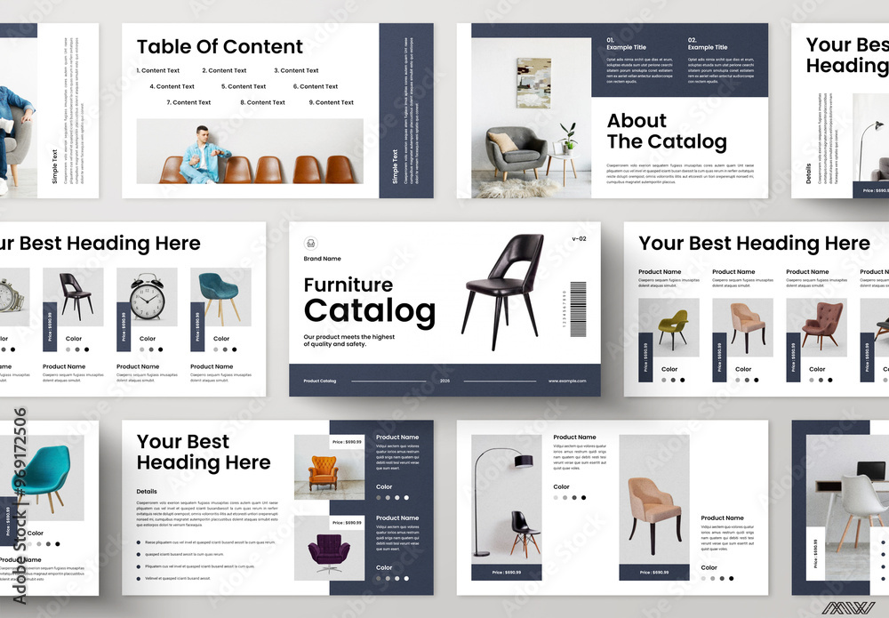 Product Catalog Presentation Template Stock Template | Adobe Stock