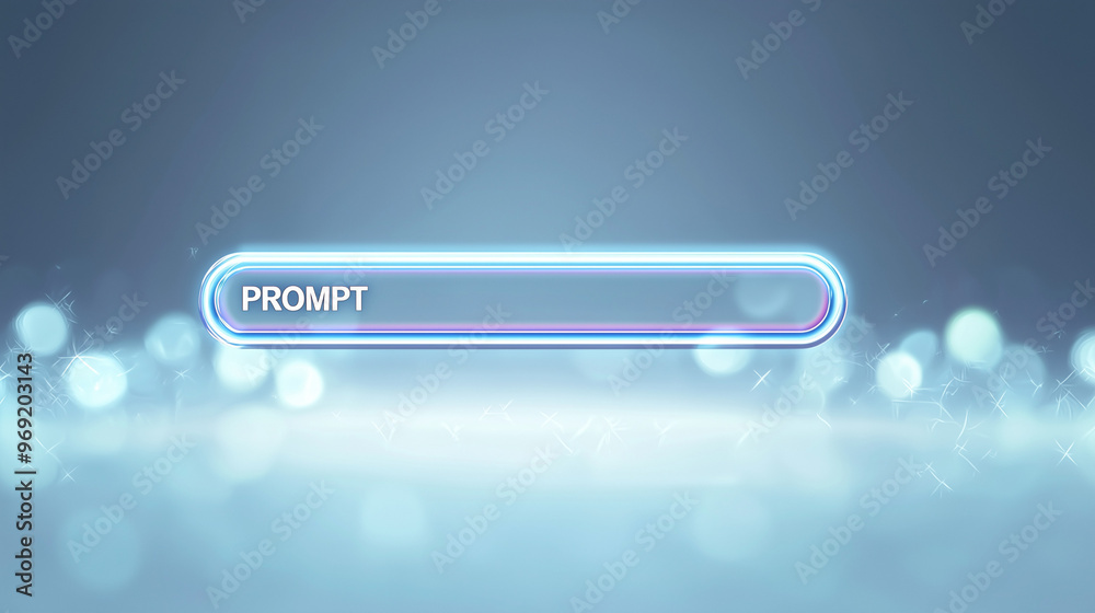 Prompt message bar for artificial intelligence generator. Artificial ...
