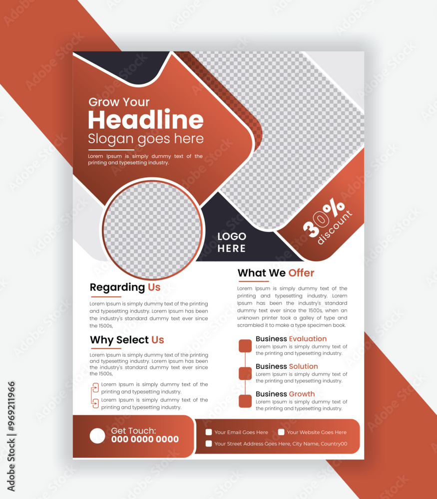 Modern flyer design for advertising promotion and growth company ...