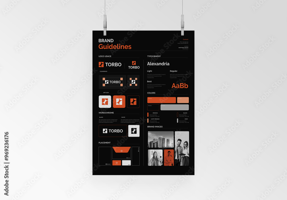 Modern Brand Guidelines Poster Design Stock Template | Adobe Stock