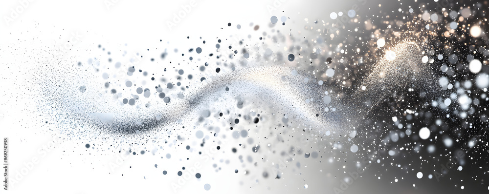 Sparkling glitter lines silver glitter confetti dots rain. Silver metal ...