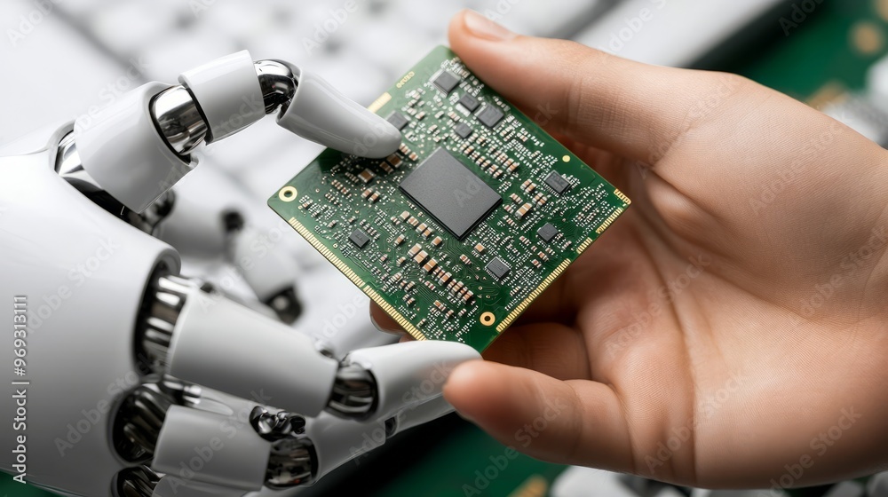 Forwarding high-speed processing chips From humans to AI robots, from ...