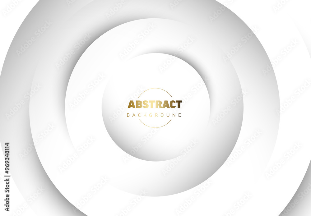 Abstract light background made from centered relief circles with place ...