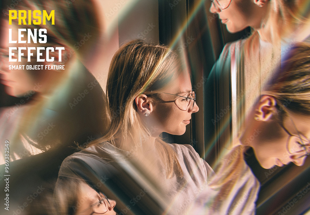 Prism Lens Effect with Generative AI Stock Template | Adobe Stock