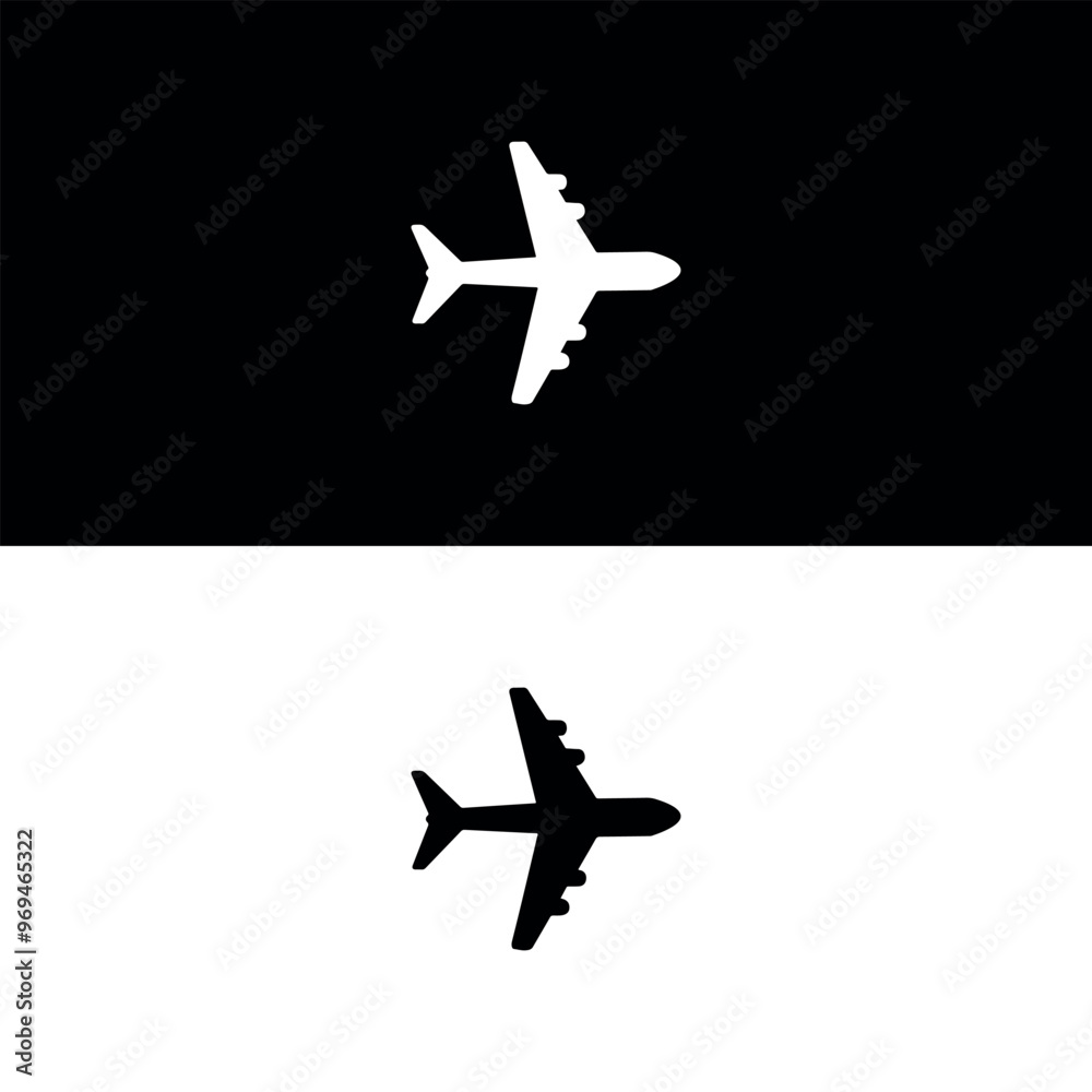 Airplane icon takeoff logo black pictogram set vector or plane take off ...
