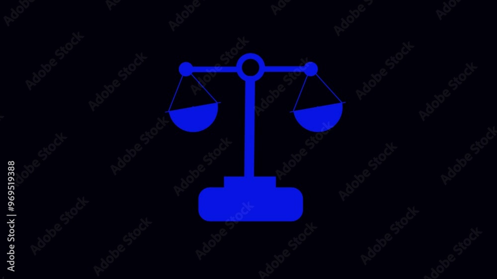 The scale of justice animation on the green screen. Scales of justice ...