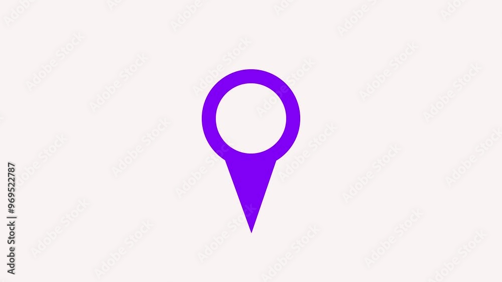 Location map pin pointer on GPS Map tracker animation. map pin ...