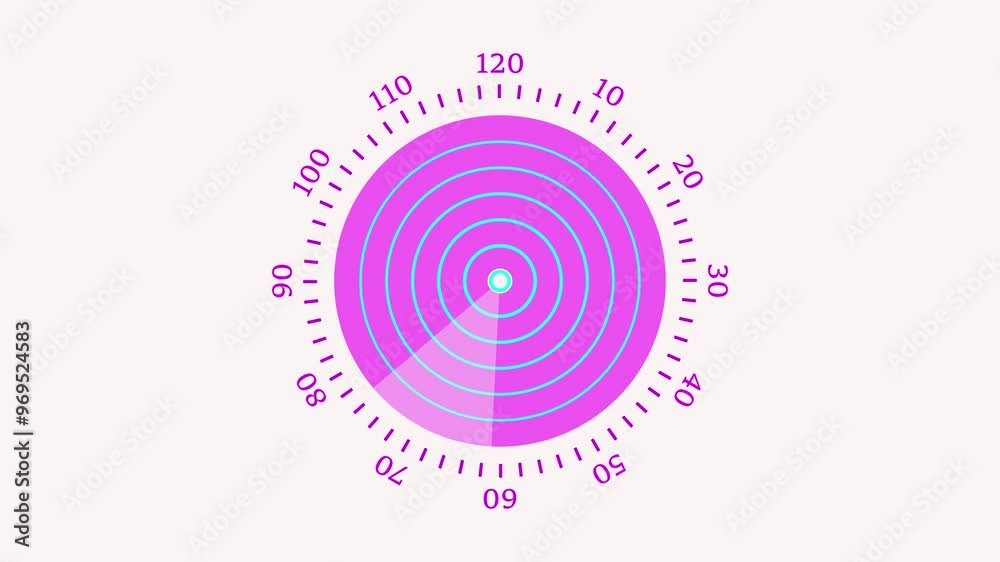 Radar Screen Animation Blue Color Moving Radar Hud Signal Transmitted