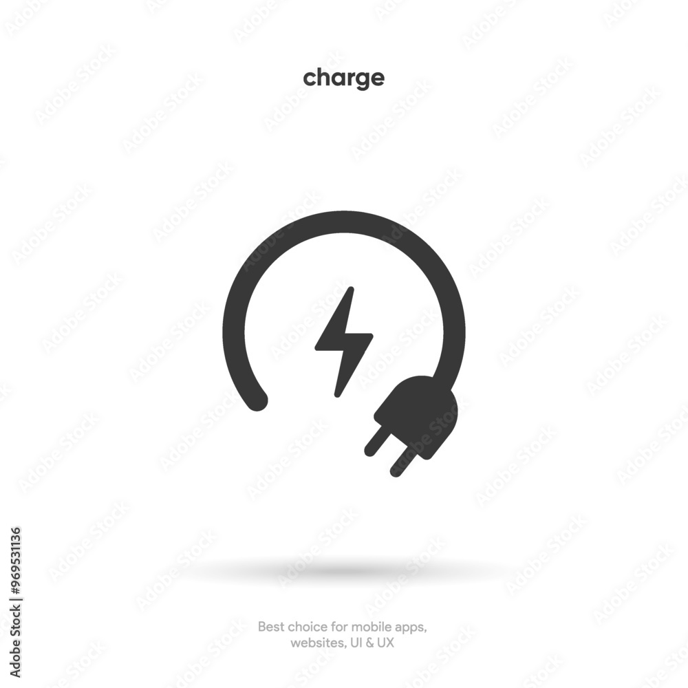 3d thunder bolt vector. Flash logo. Lightning icon push button ...