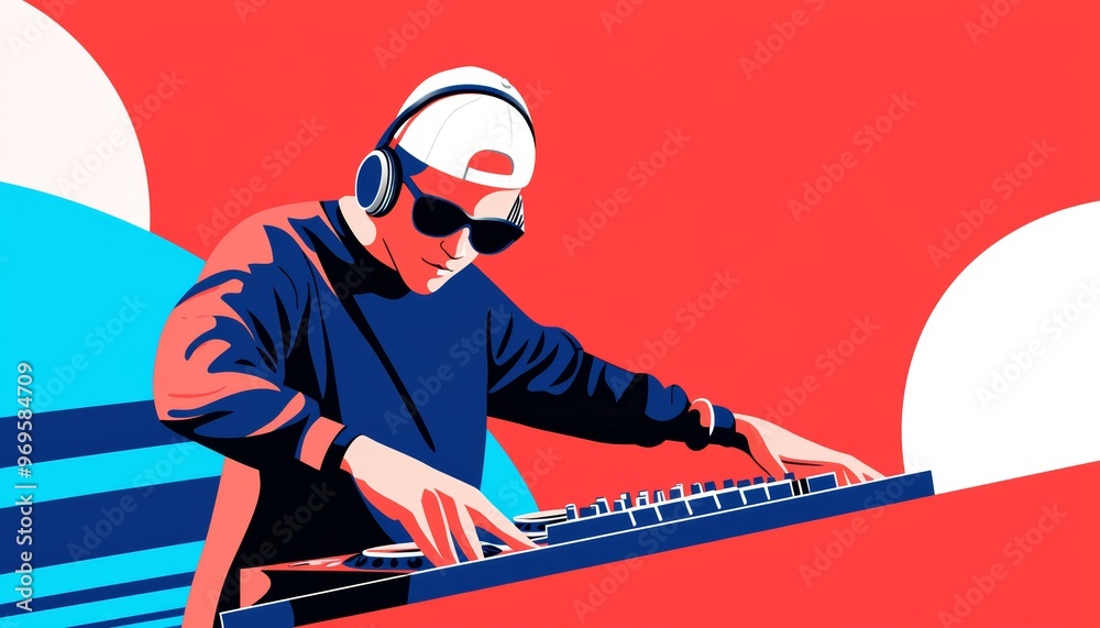 Create a branding concept for a DJ or music streaming app using this ...