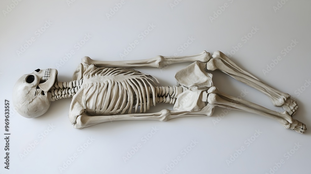 Detailed medical anatomical skeleton model for educational and research ...