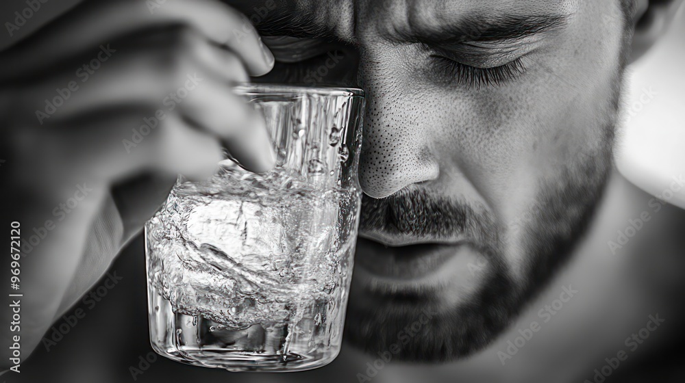 After taking a sip of ice-cold water, a person suddenly feels a jolt of ...