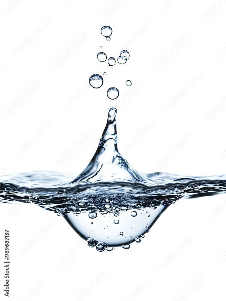 Splashing water droplets bubbles and liquid dynamics creating an ...