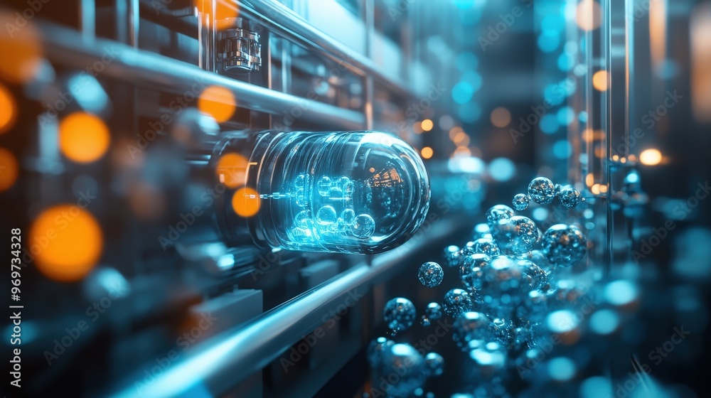 Hydrogen fuel cells are actively producing clean energy in a high-tech ...