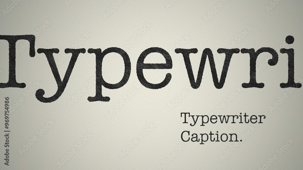 Simple Typewritten Caption Stock Template | Adobe Stock