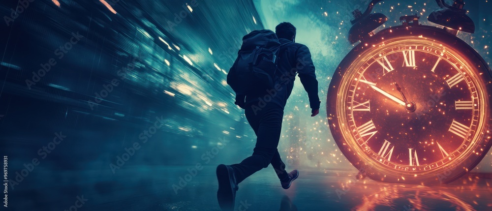 Time travel portal mystical clock traveler parallel dimensional ...