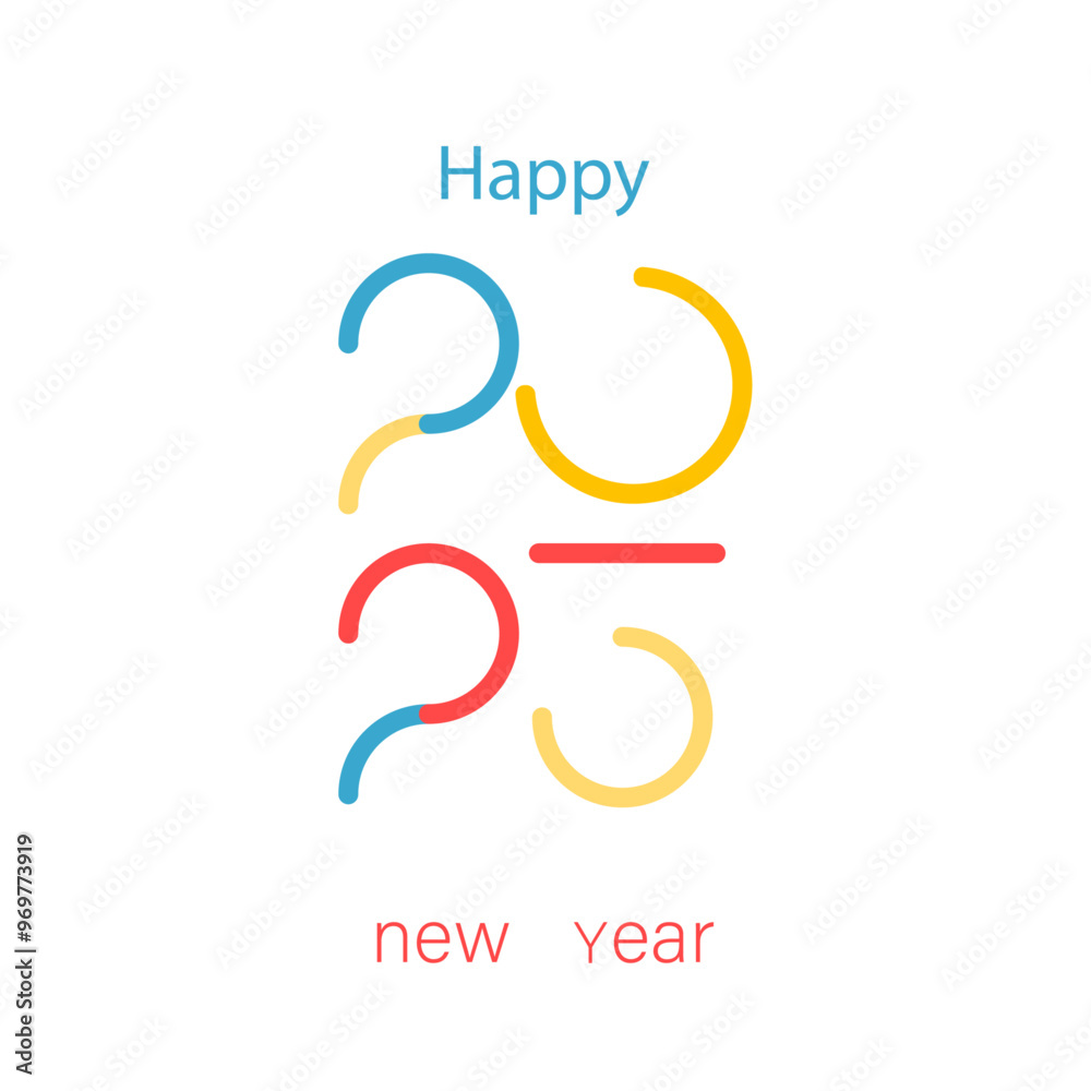 2025 new year logo.New business goal strategy concept. 2025 goal ...