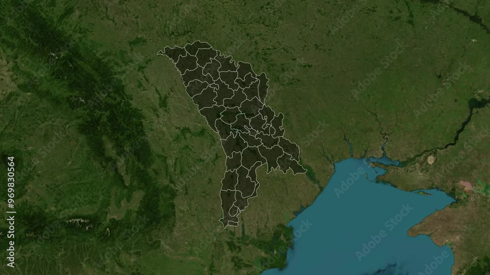 Zoom from Earth to Moldova. (with Provinces) World map animation with ...