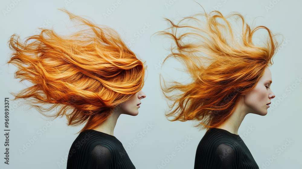 Depict hair in the context of an active lifestyle, such as during ...