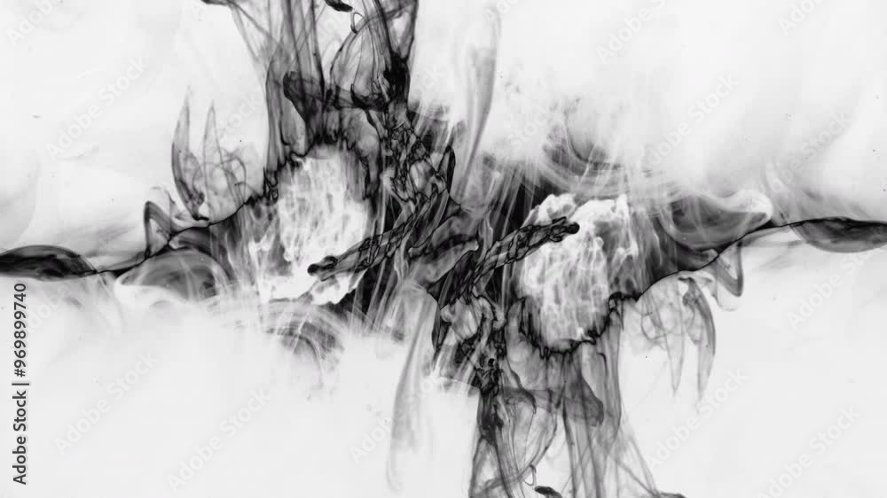 abstract background template Black ink artistic flow splatter spots ...
