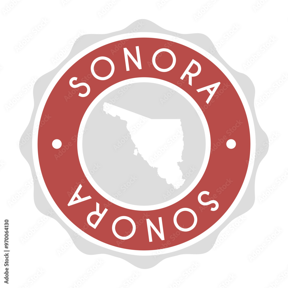 Sonora, Mexico Badge Map Vector Seal Vector Sign. National Symbol ...