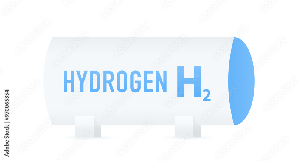 Hydrogen storage tank H2 green energy and ecology. Renewable Eco Energy ...