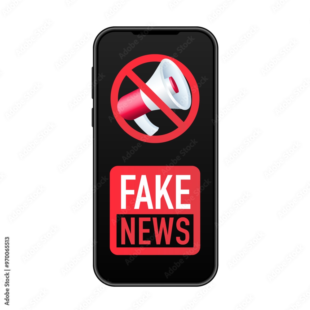 Fake news smartphone, false information sharing on social media. Hoax ...