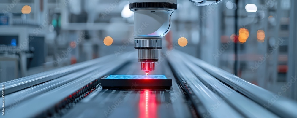 AI system performing a visual quality inspection on a production line ...