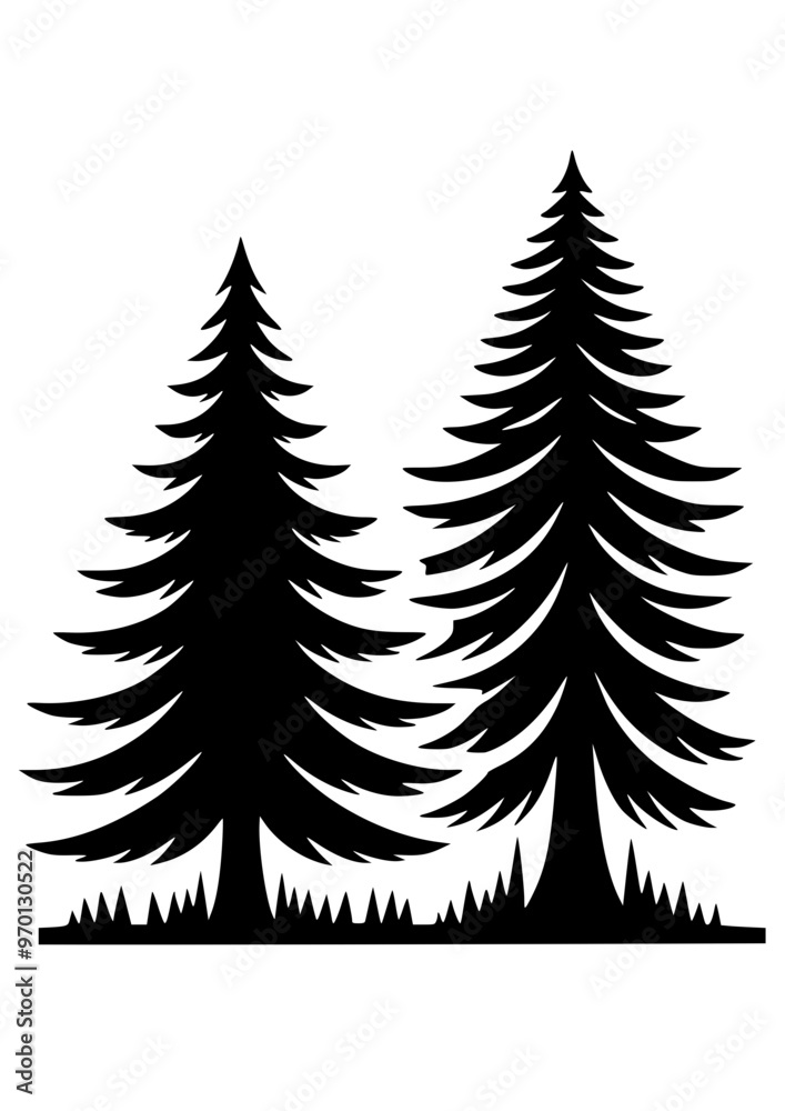 Pine Tree SVG, Forest Tree SVG, Mountain Forest SVG, Plant SVG, Sunset ...