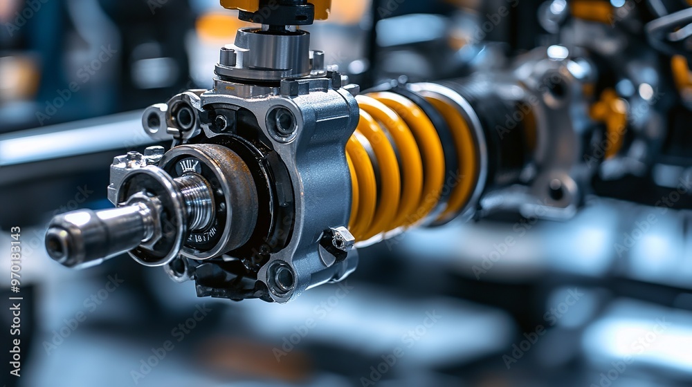Car suspension. collection of auto spare parts. A suspension brake ...