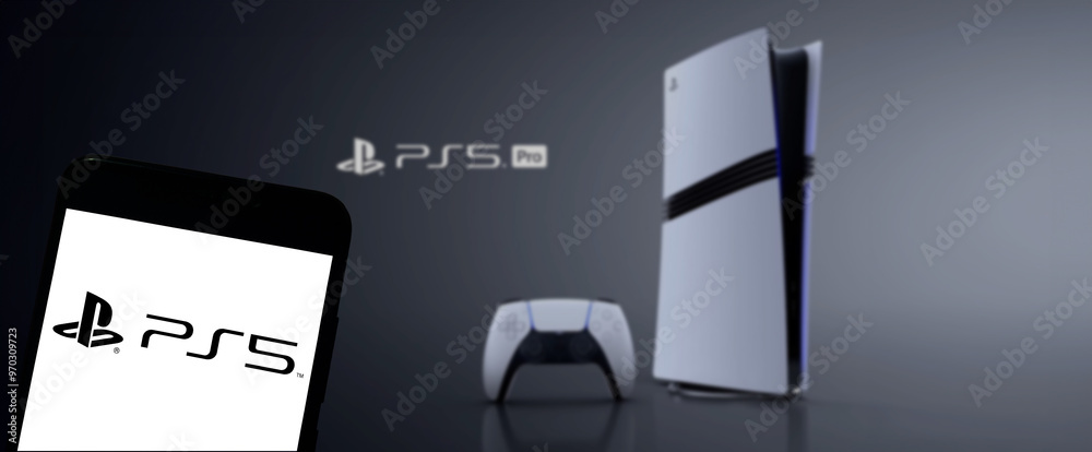 Photo illustrative of Sony logo on screen of a smartphone with new ...
