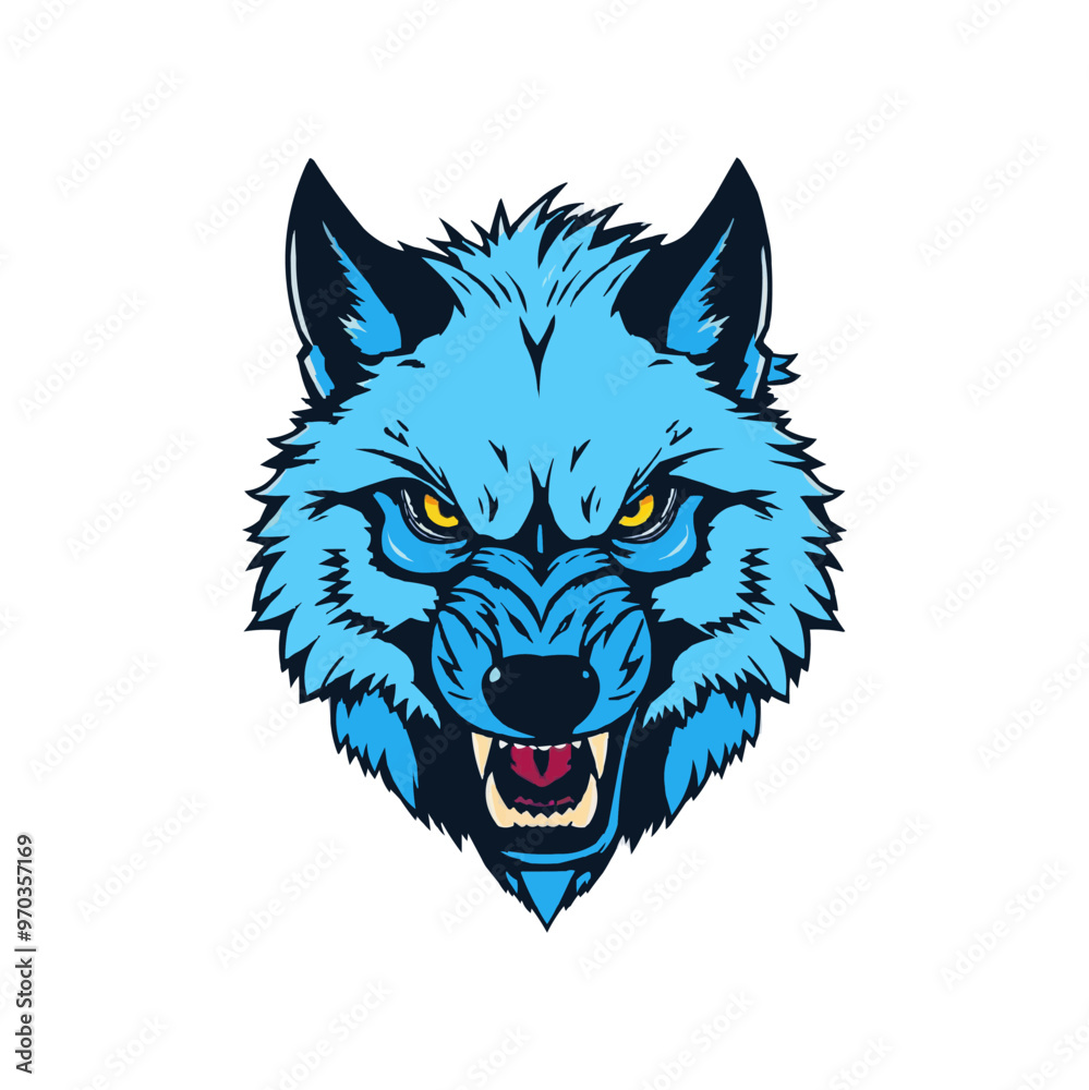 Vector logo wolf on white background side view, wolf icon, wolf head ...