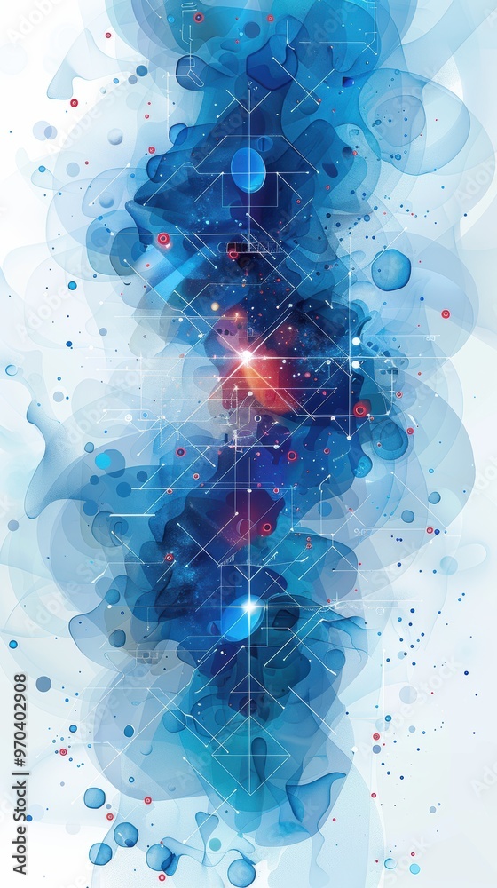 Abstract medical background with blue color and white nurse symbol ...