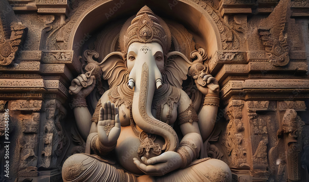 Lord Ganesha, the Hindu god of wisdom, prosperity, and new beginnings ...