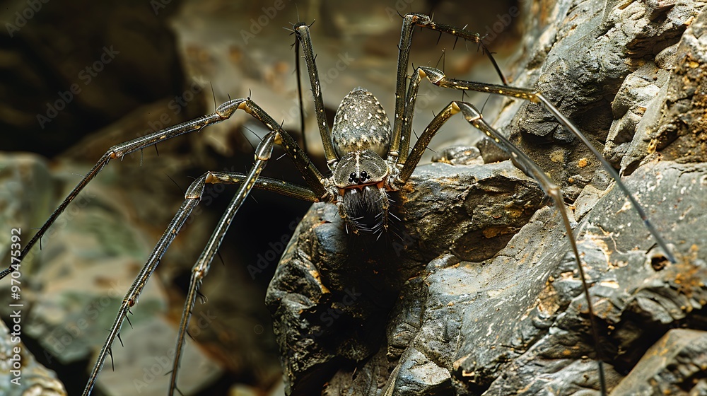 Amblypygi whip spider, alien-like arachnid on cave wall: An Amblypygi ...