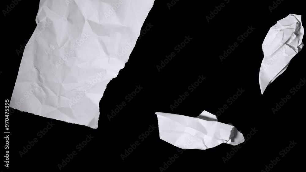 The torn paper transition animation pack is on a black background. Torn ...