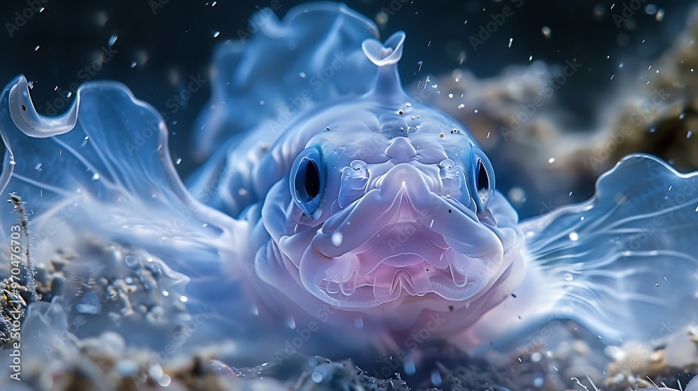 Hagfish producing slime as defense, underwater action shot: A hagfish ...