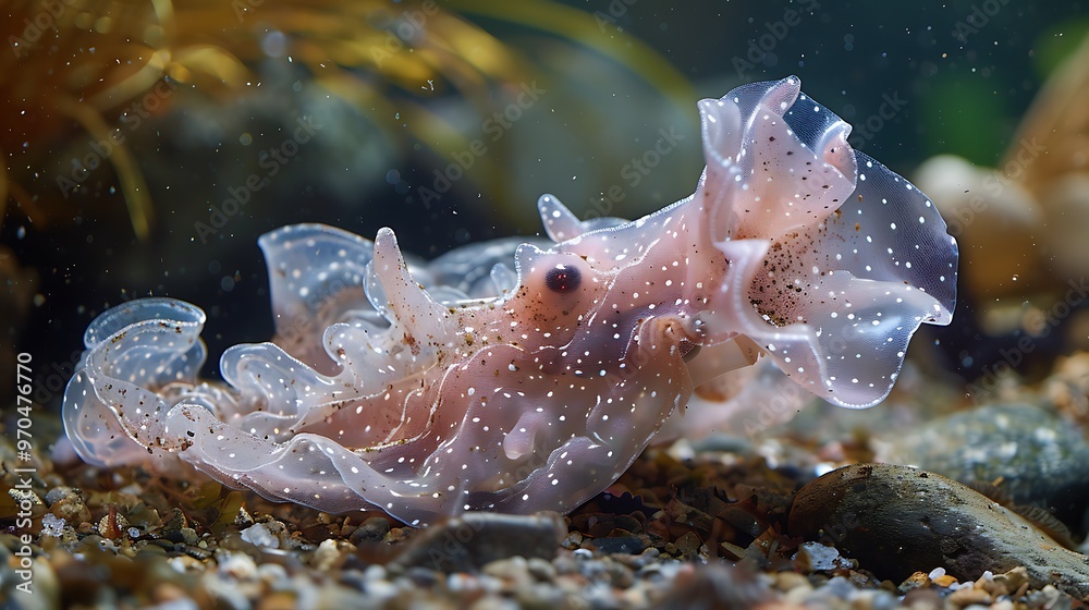 Hagfish producing slime as defense, underwater action shot: A hagfish ...