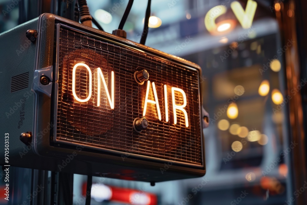 Text On air, live broadcast, delivering news, entertainment, events ...