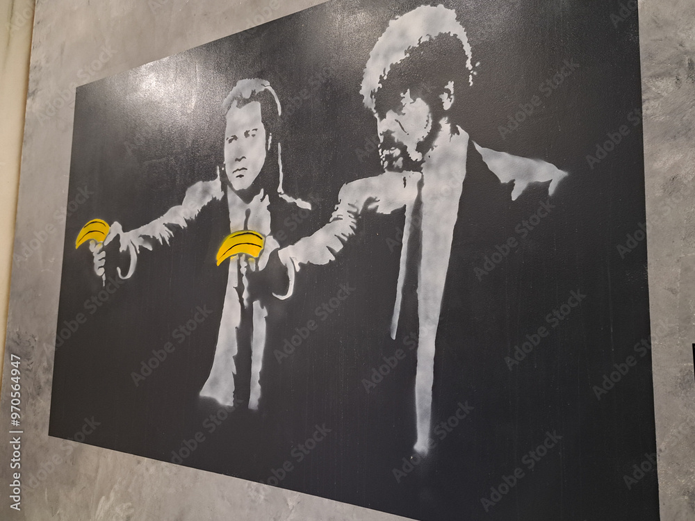 Musee Banksy frame Pulp Fiction original street art graffiti museum The ...