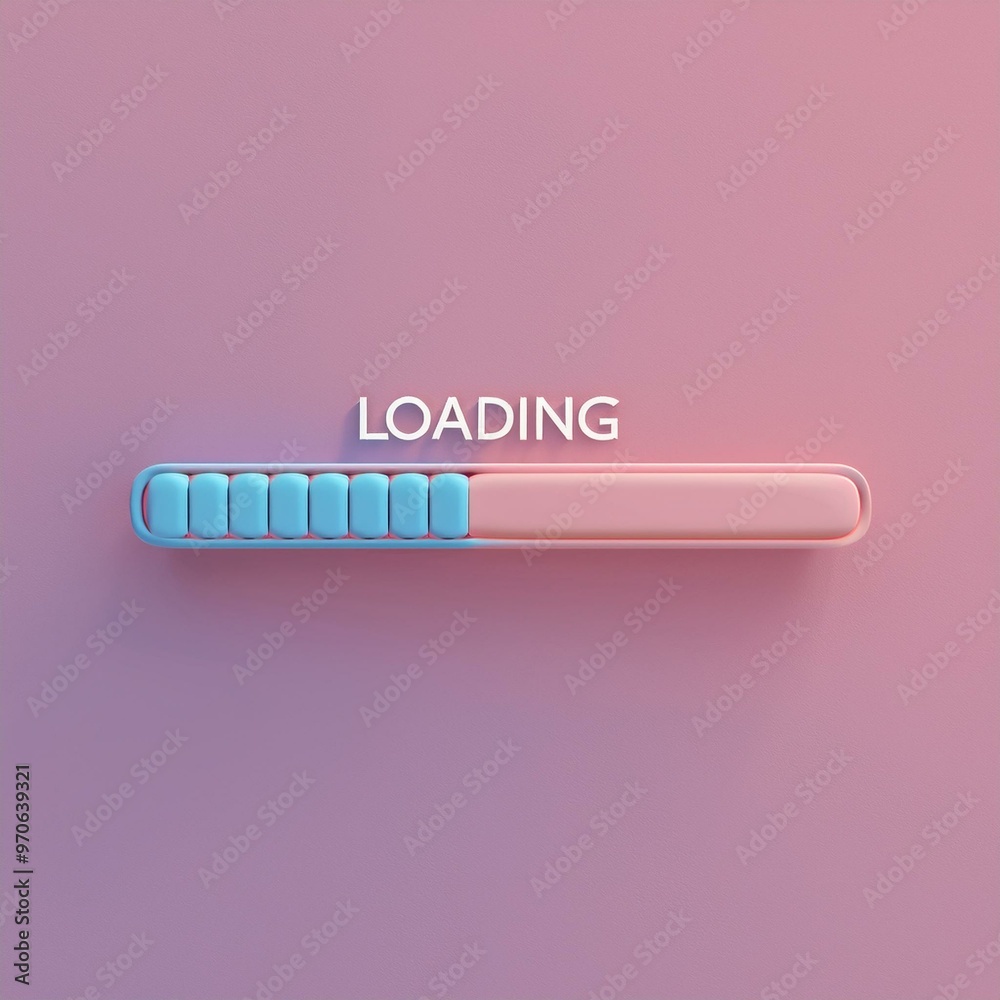 A modern loading bar design featuring blue and pink colors, perfect for ...